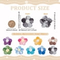 36Pcs 9 Colors Wool Yarn Flower Ornament Accessories Mixed Color 39 ...