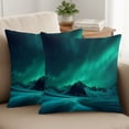 Green Light Mountain Throw Pillow Covers 18 x 18 Inch Pillow Covers Set ...