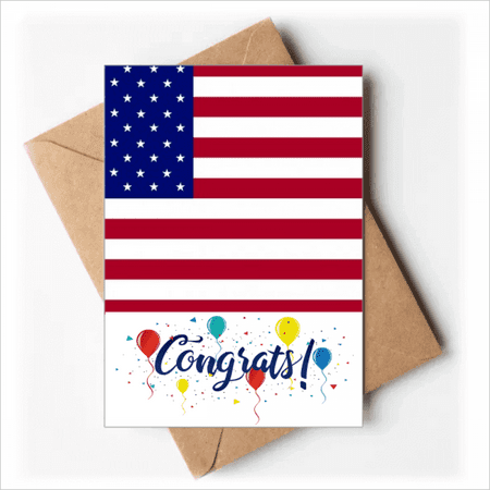 USA National Flag North America Country Wedding Cards Congratulations ...