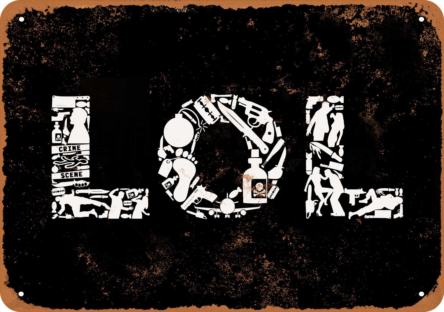 10 x 14 METAL SIGN - LOL Made of Violence Icons (Dark Background ...