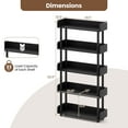 Costway 1 PCS 5-Tier Bookshelf, Open Bookcase with Anti-Tipping Kit ...