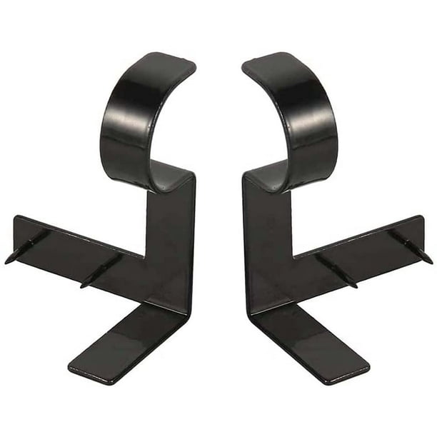 2 Pcs Curtain Rod Brackets for 1 Inch Rods, NO Drill,NO Screw,Quick ...