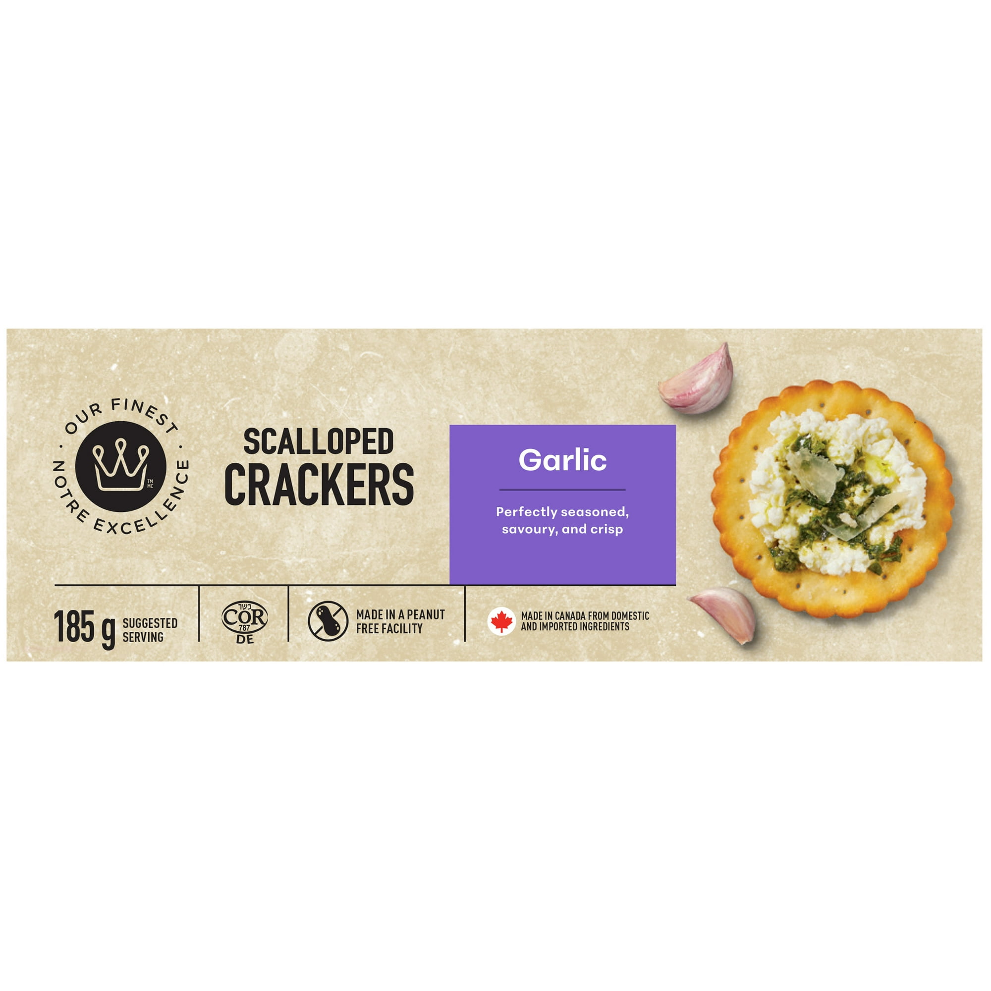 Click here for Our Finest Garlic Scalloped Crackers 185g prices