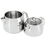 Korkmaz Perla Maxi Stainless Steel 1.2 Liter Tea Pot and 2 Liter Kettle ...