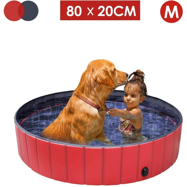 Dog Pool Pet Bathing Tub Plastic Wading Kiddie Pool for Medium and ...