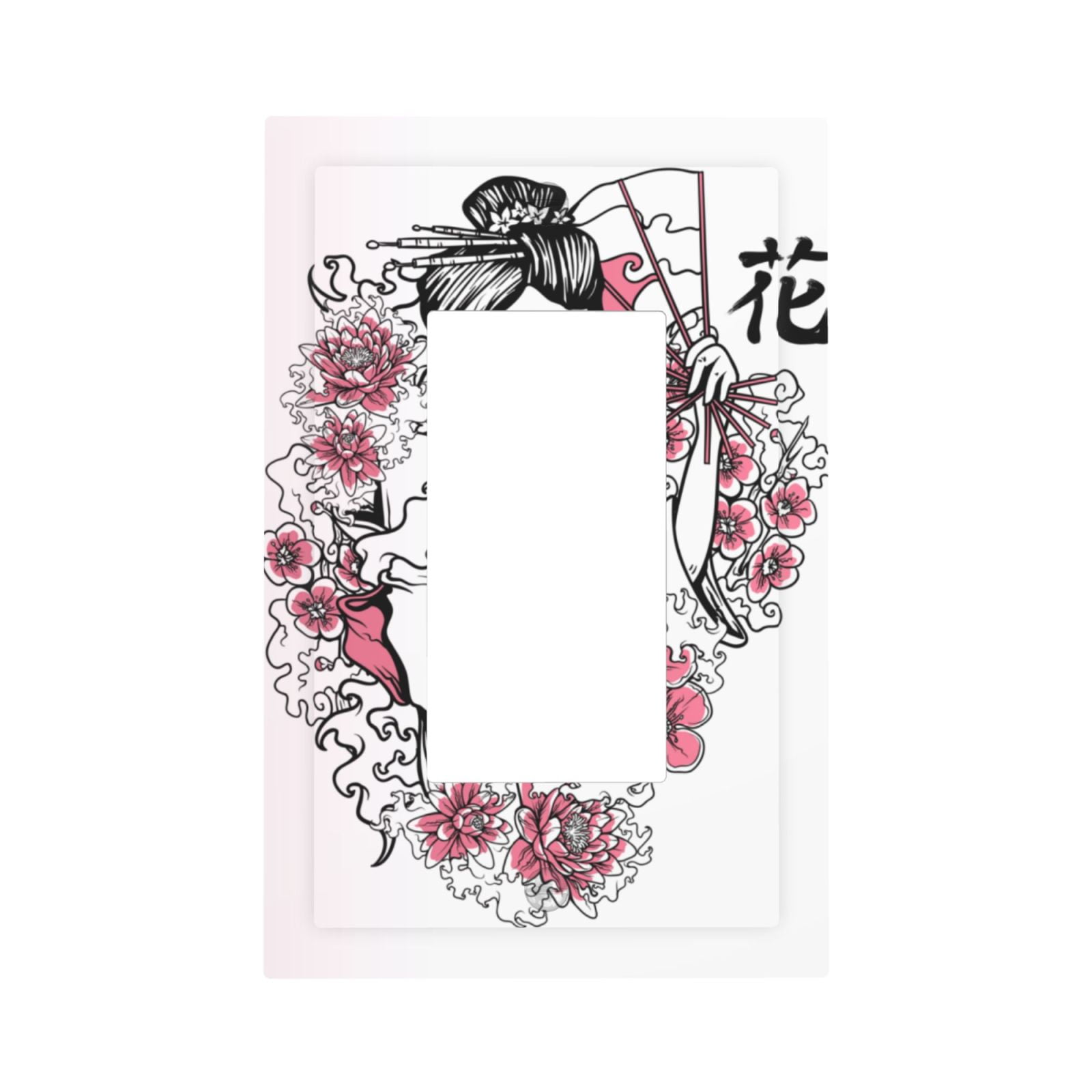 DouZhe 1-Gang Decorator/Rocker Wallplate, Japan Kimono Geisha Girl ...