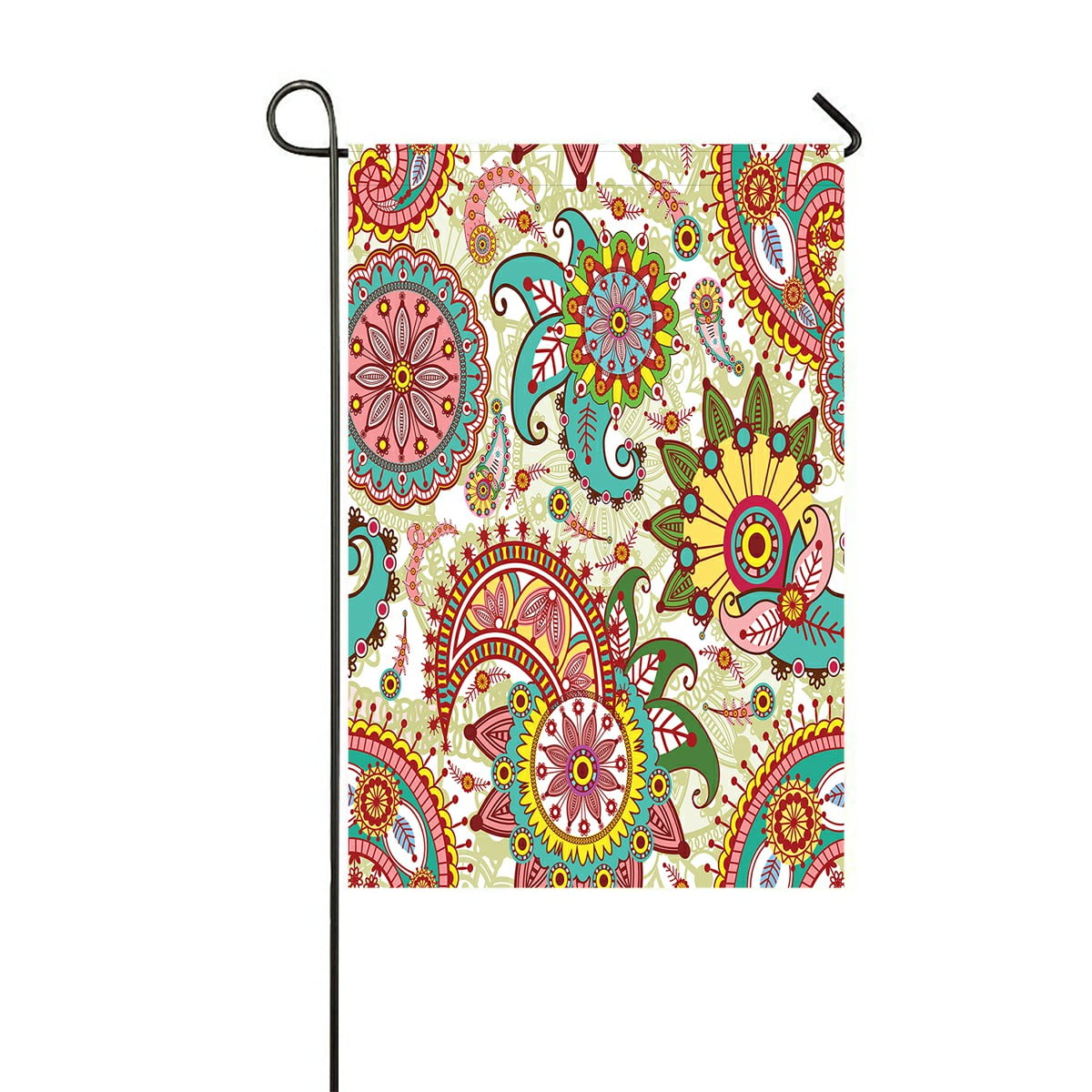 ECZJNT paisley and flowers Outdoor Flag Home Party Garden Decor 12x18 ...