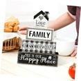Hyjoy 4 Pcs Farmhouse Wooden Tiered Tray Decor Set, Bless Our Wood ...
