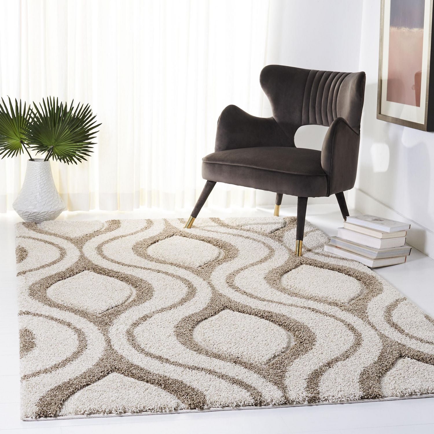 Click here for Safavieh Florida Declan Geometric Swirls Shag Area... prices