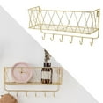 Metal Wall Mount Key and Mail Rack, 6-Hook Organizer for Kitchen ...