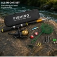 Fishing Rod and Reel Combos Set, 2.1m/6.8ft Rod with Bait & Hook ...