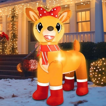 6FT Inflatable Reindeer - Walmart.com