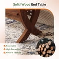 Finmind 2-Tier Solid End Table Set of 2, Couch Side Table with Arched ...