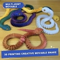 Chicmine 3D Printed Snake Figurine Movable Joints Snake Figure ...