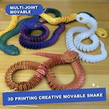 Chicmine 3D Printed Snake Figurine Movable Joints Snake Figure ...