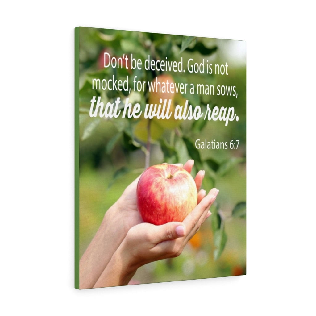 Scripture Walls Man Reaps What He Sows Galatians 6:7 Bible Verse Canvas ...