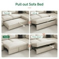 HONBAY Convertible Sofa Couch with Pull-Out Bed and Storage, Modern ...