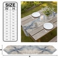 Blue Grey Abstract Table Runner Linen Burlap Table Runner 72 Inches ...