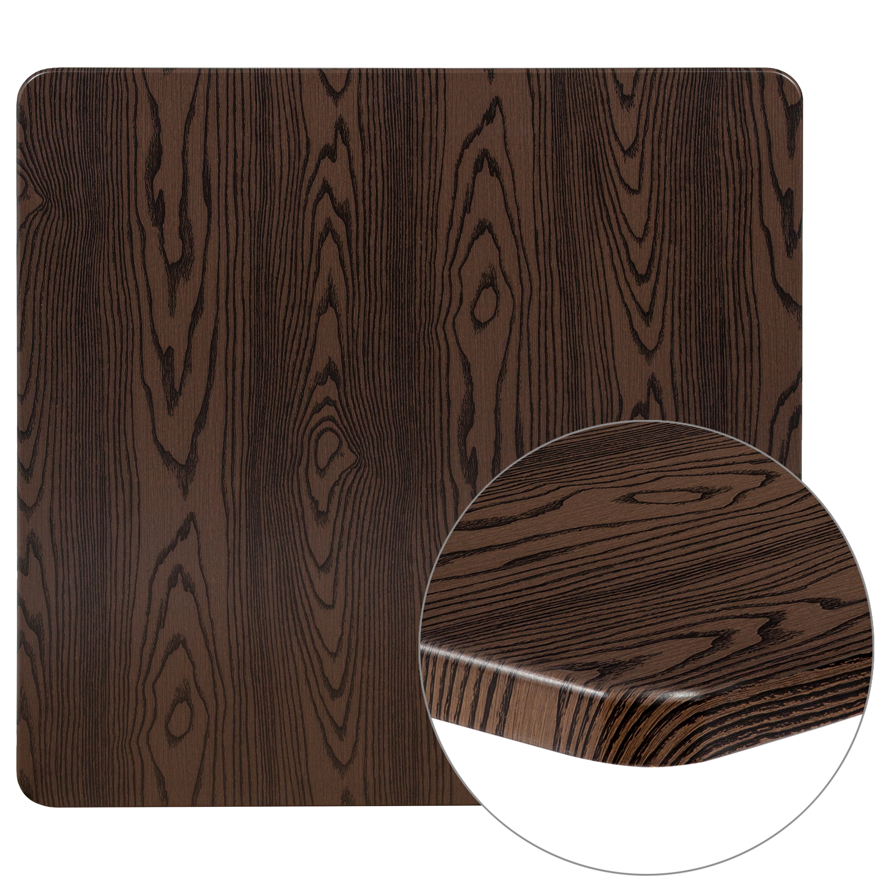 Flash Furniture 36" Square Rustic Wood Laminate Table Top - Walmart.com