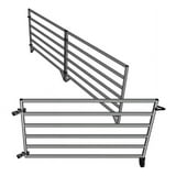 ALUMINUM 5 FT X 10 FT 6 RAIL 40" WALL-MOUNTED ADD-ON SHEEP & GOAT STALL ...