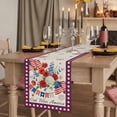 250th Anniversary Floral Burlap Cotton Table Runner 13x72 Inches Long ...