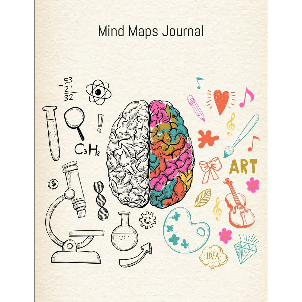 Mind Maps Journal: Mind Maps Journal: Blank Mind Map Book, Brainstorm ...