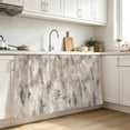 Abstract Brown Cabinet Curtain 28"W x 51"L, Retro Country Rustic Street ...