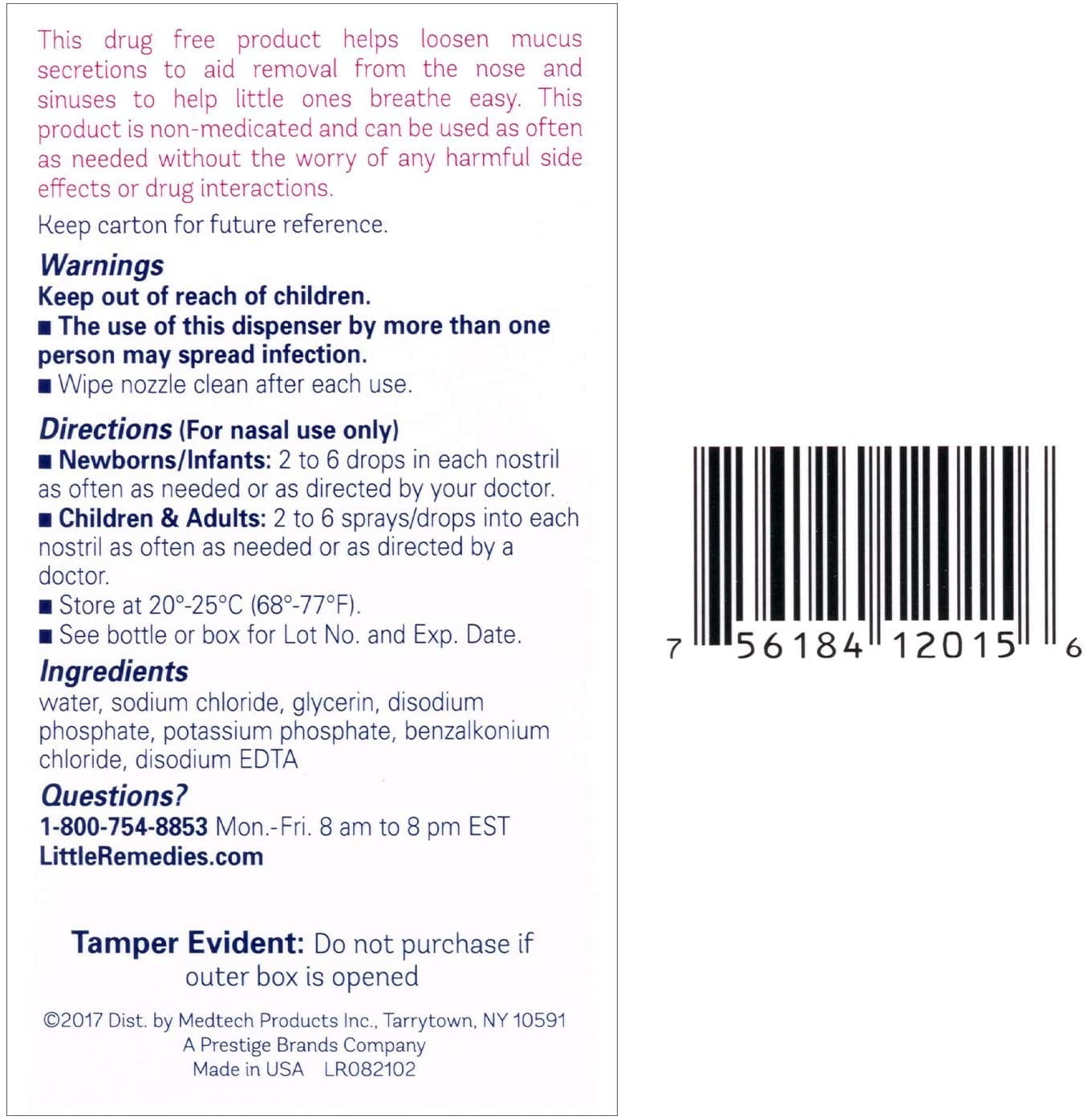 Little Remedies Decongestant Nose Drops For Nasal