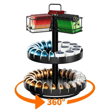 HDS K-Cup Holder Rack, 360 Degree Rotating Coffee Pod Carousel for 40 ...