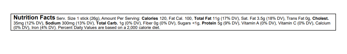 Yellowstone American Wagyu Beef Stick, 0.9oz - Walmart.com