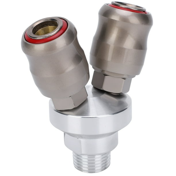 Quick Connector,2 Way Connector Chrome Quick Coupler Thread Quick ...
