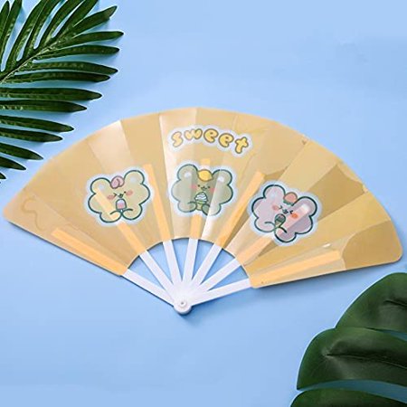 IUIT Hand Fan Foldable Plastic Hand Folding Fan, Pretty Party ...