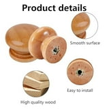 Solid Wood Mushroom Shaped Cabinet Handles 10 Pack of Elegant Drawer ...