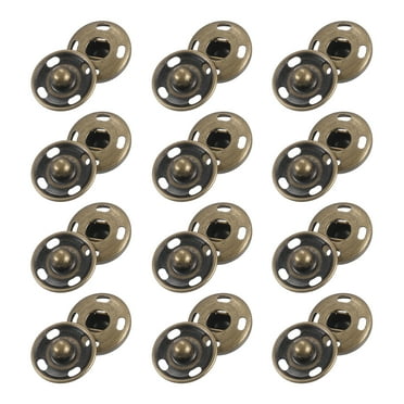 50 Sets Sew On Snaps Buttons Metal Snaps Fasteners Press Studs Buttons ...
