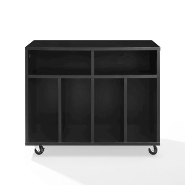 Crosley Furniture Asheville Large Record Storage Console in Black ...