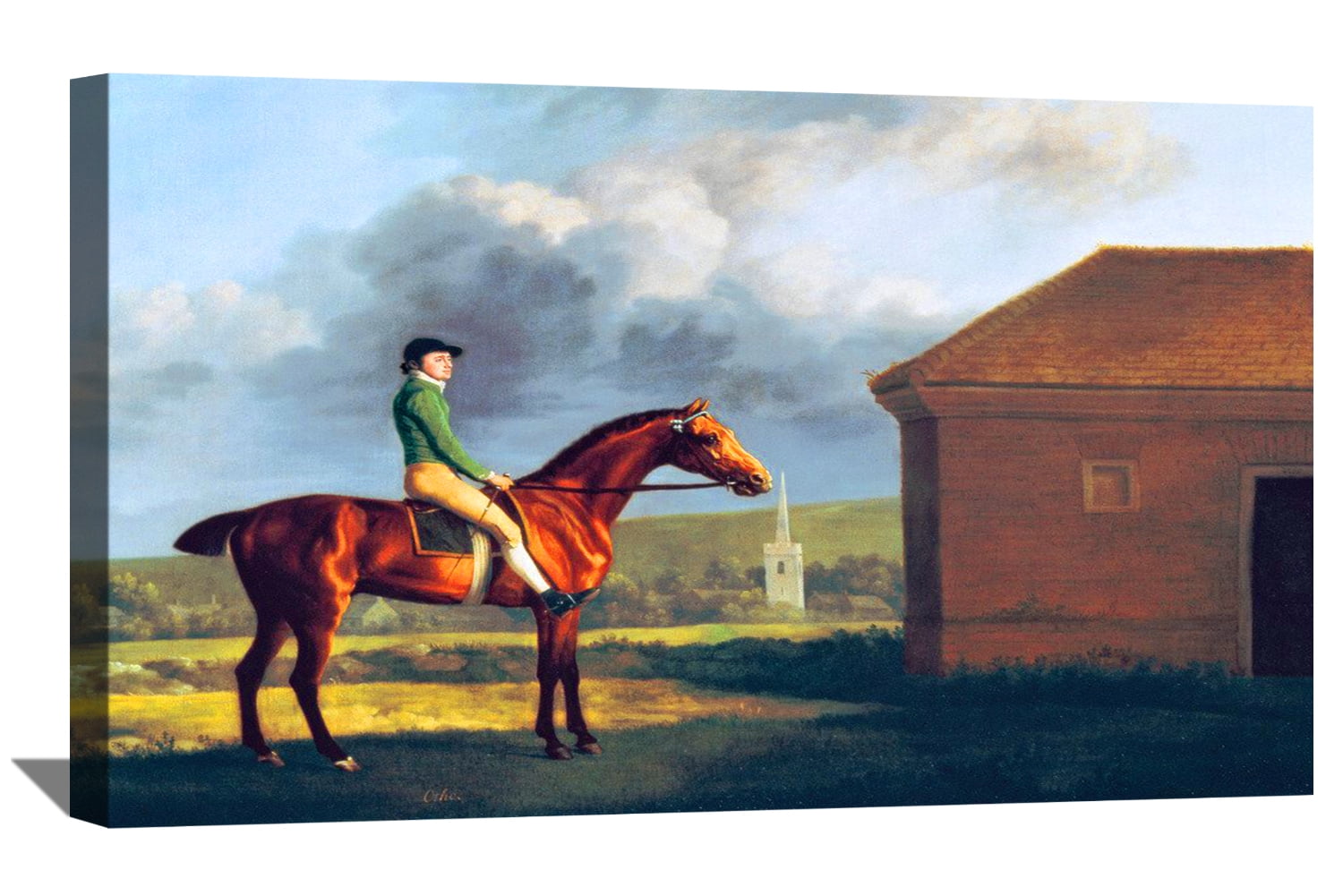 George Stubbs Paintings Sporting Art Print Otho, With John Larkin Up ...