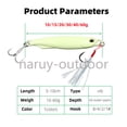 6PCS Luminous Metal Jig Fishing Lure 7-60g Casting Jigging Bass ...