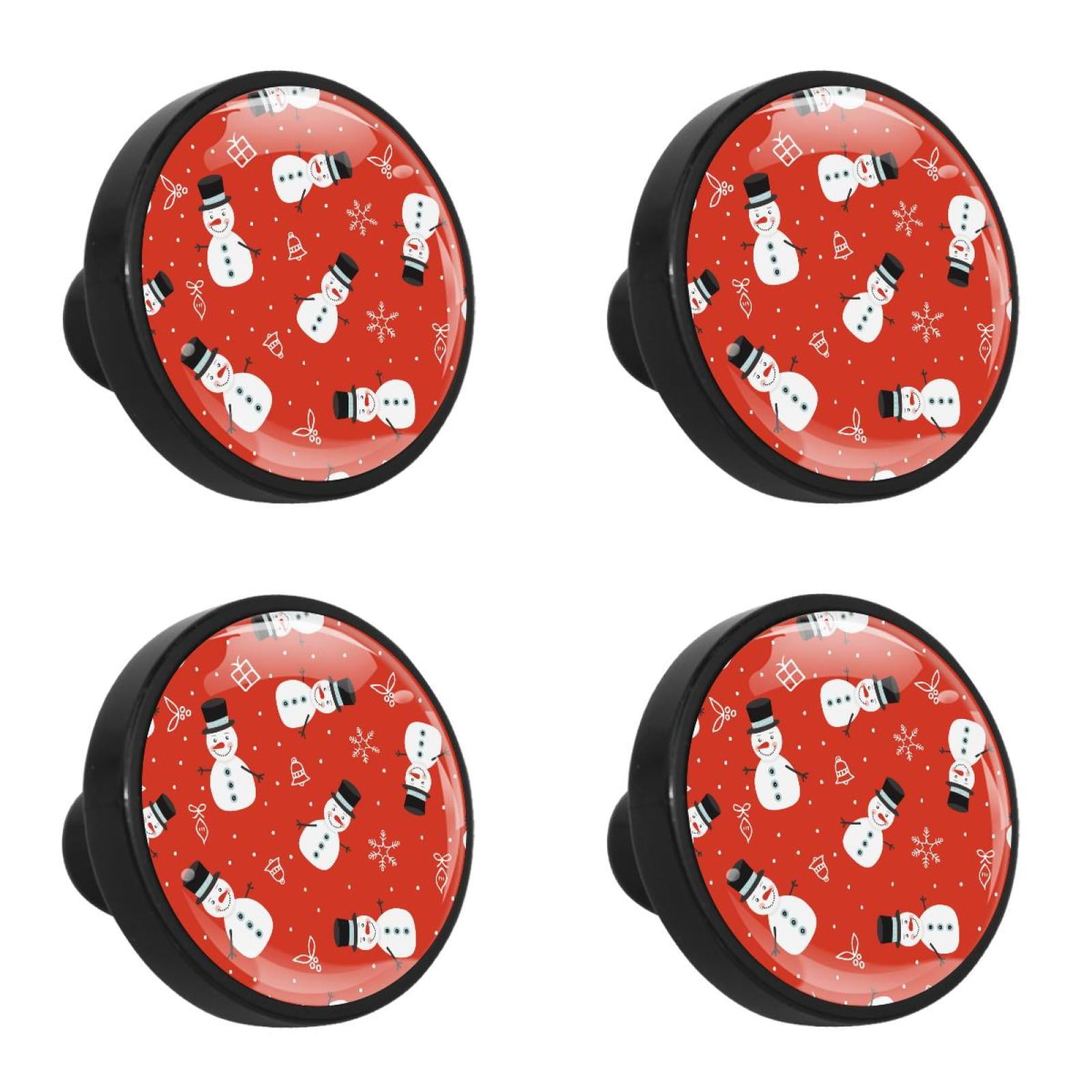 4 Pcs Christmas Knobs for Kitchen Cabinet Cupboard Dresser Bookcase ...