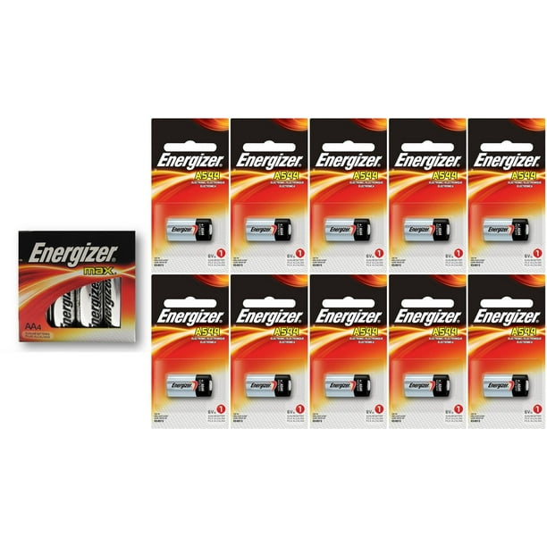 10 Energizer A544 6-Volt Batteries With 4 Energizer AA Max Batteries ...