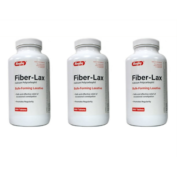 Fiber-Lax 500 Mg Tablets, To Maintain Regularity - 500 Ea, 3 Pack ...