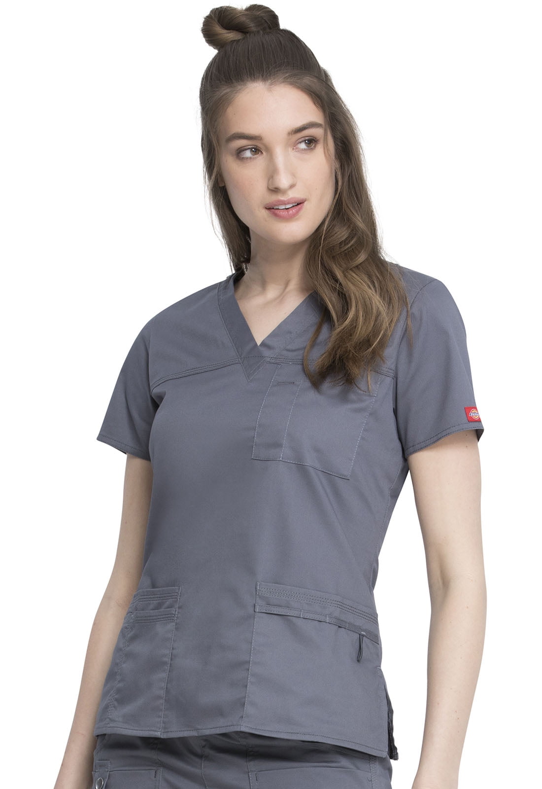 Dickies Gen Flex Medical Scrubs Top For Women V Neck 817455 XL Light Dickies Gen Flex Medical Scrubs Top For Women V Neck 817455 XL Light