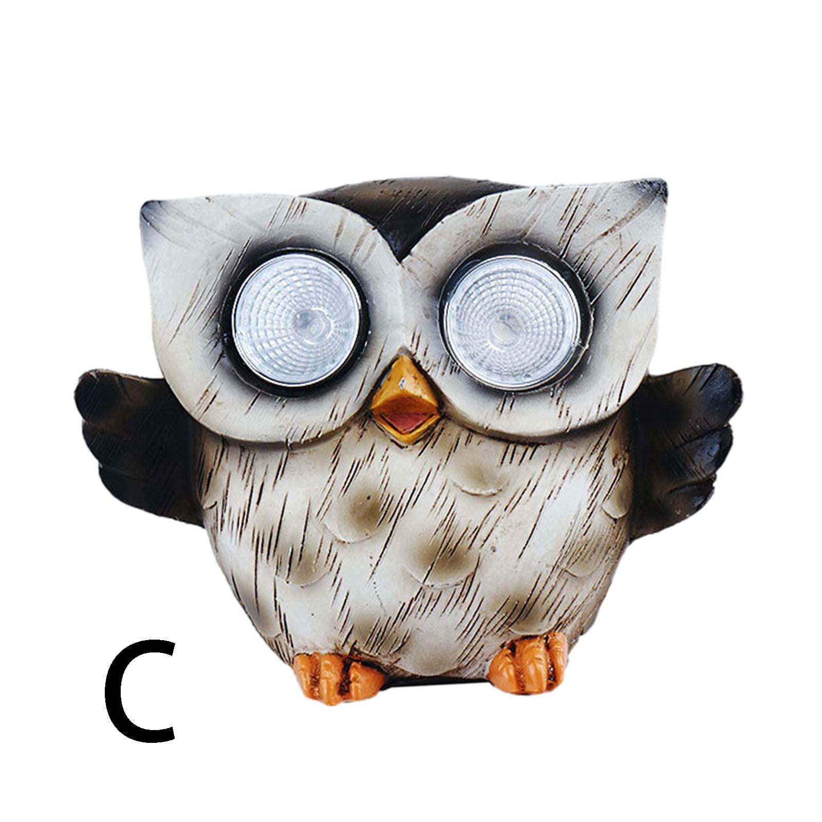 Resin Garden Lights Owl Statue Decoration Cartoon Solar Lights ...