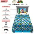 Super Mario 3-Pcs Twin Soft & Cozy Bedding Sheet Set for Kids ...