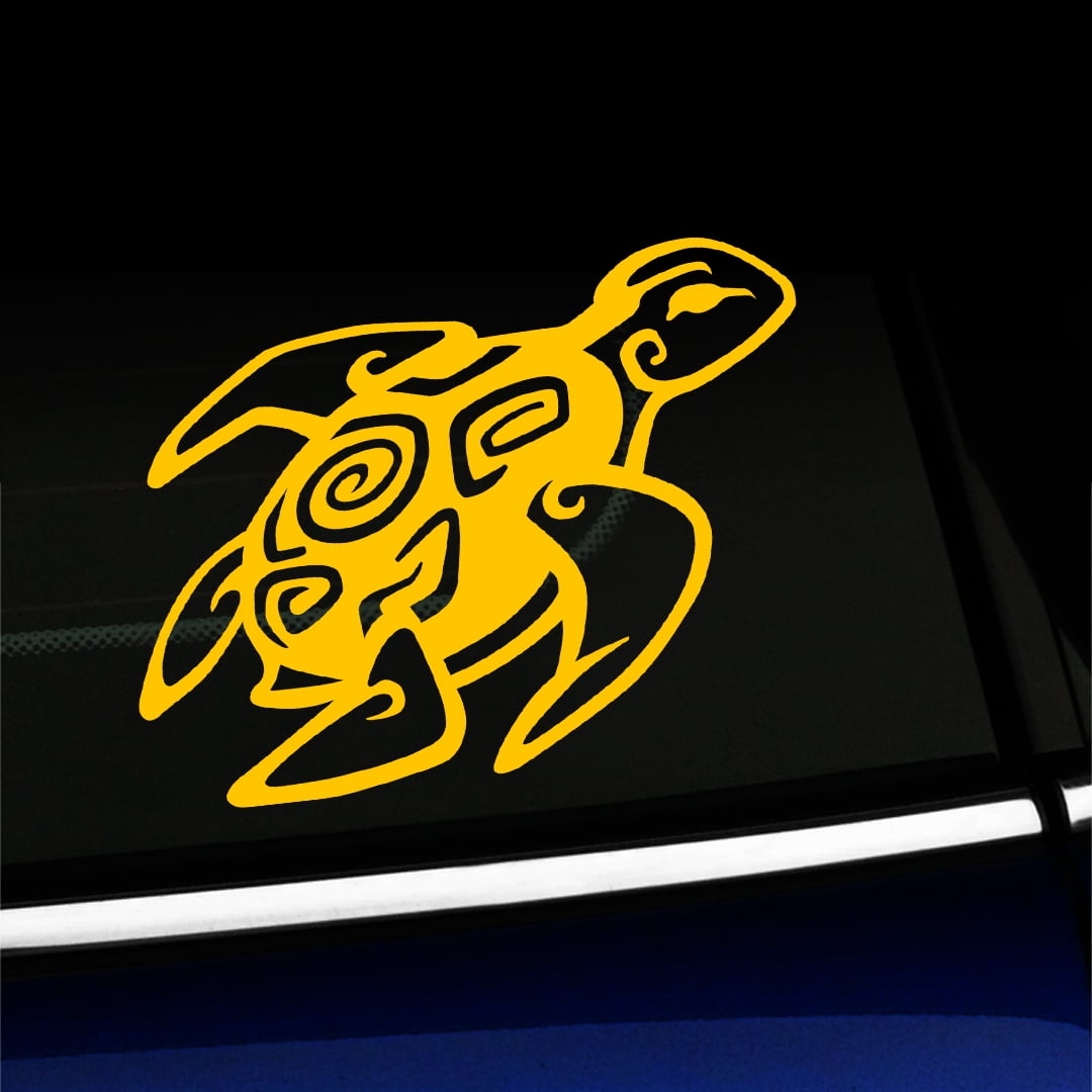 Sea Turtle - Vinyl Decal - Choose Color - [YELLOW] - Walmart.com