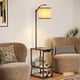 SUNMORY Floor Lamp with Table, End Table with Lamp for Living Room ...