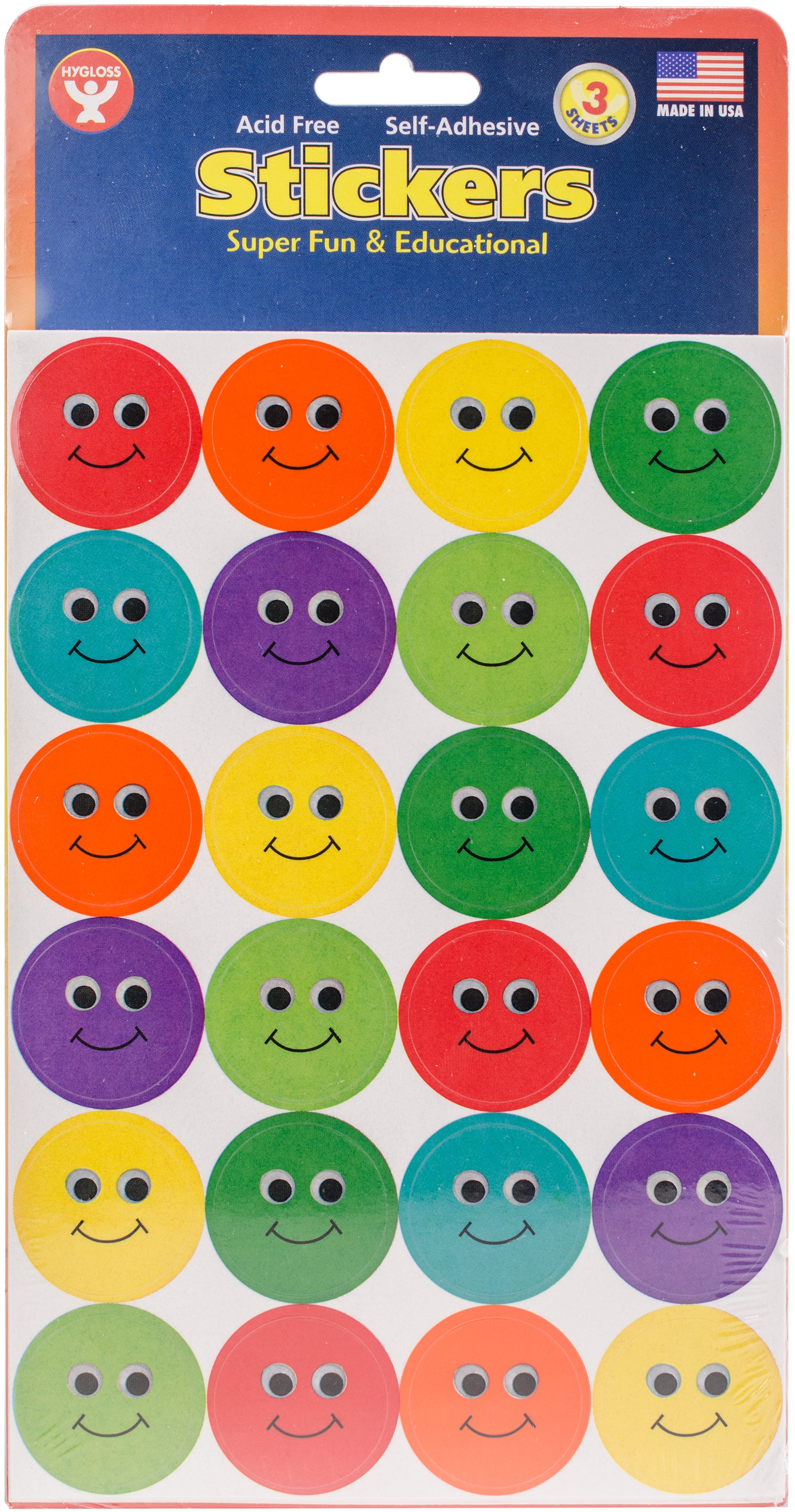 Hygloss Themed Stickers 3/Pkg-Smiley Face | Walmart Canada