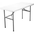 New Home Era Folding Utility Table, 4ft Fold-in-Half Portable Plastic ...