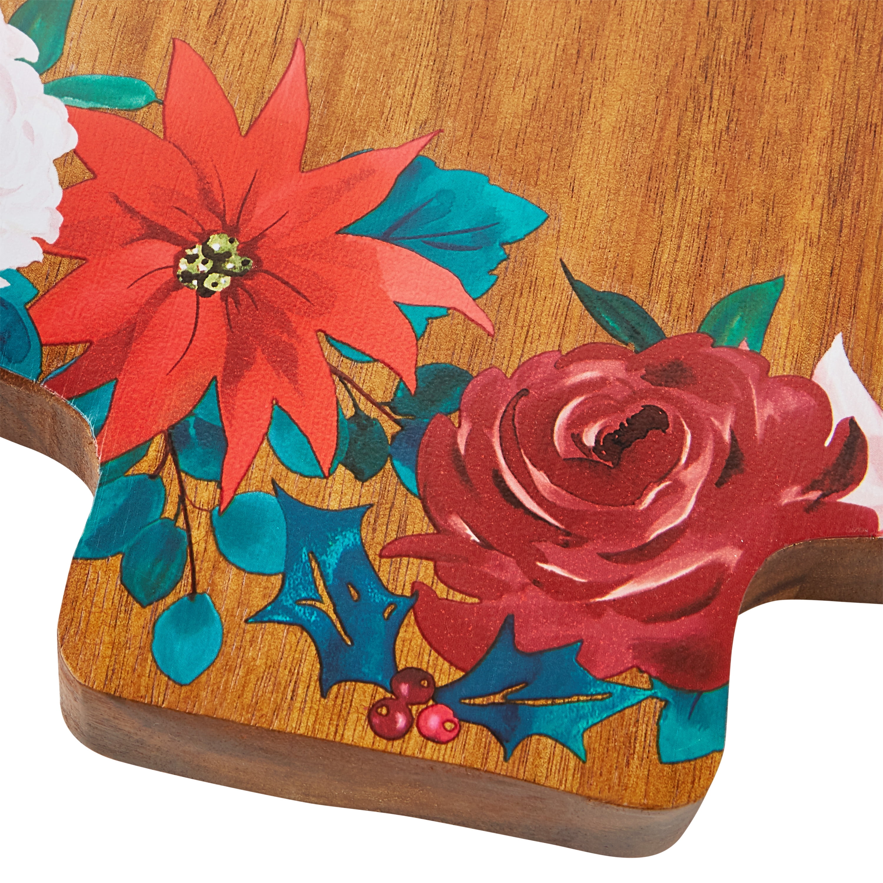 Buy The Pioneer Woman Holiday Acacia Wood Christmas Tree Charcuterie ...