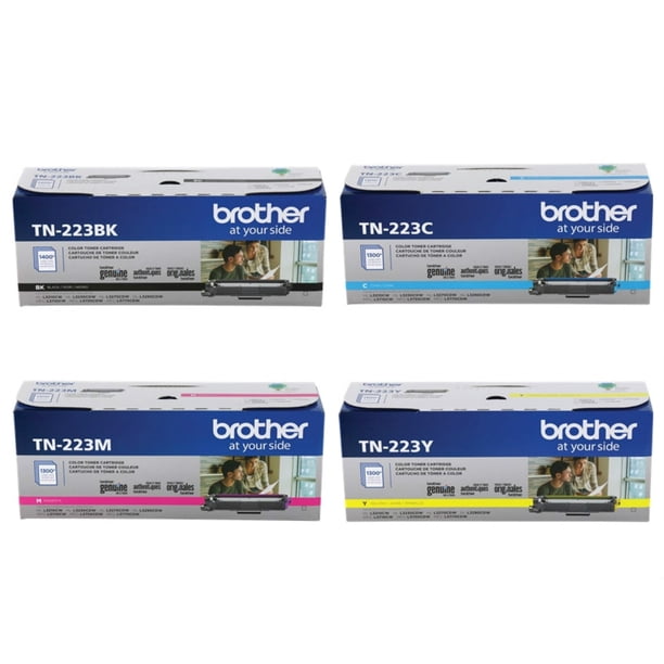 Brother Genuine TN-223 4-Color Toner Cartridge Set (TN223BK, TN223C ...