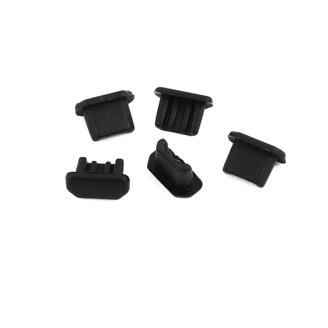 5Pcs Micro-USB Black Silicone Anti-dust Stopper/Plug for Protect Data ...